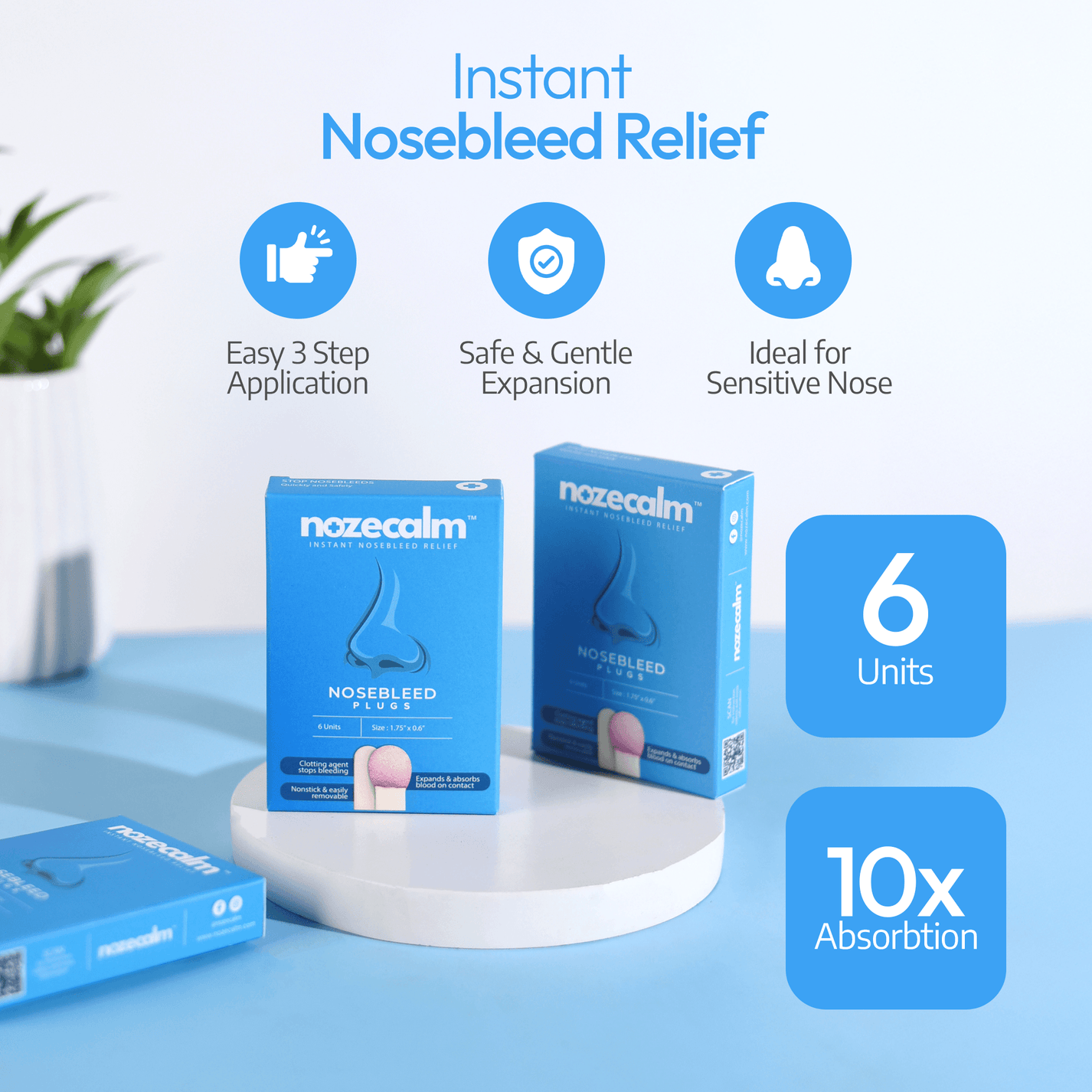 NozeCalm™ - Advanced Nosebleed Stopper Plugs